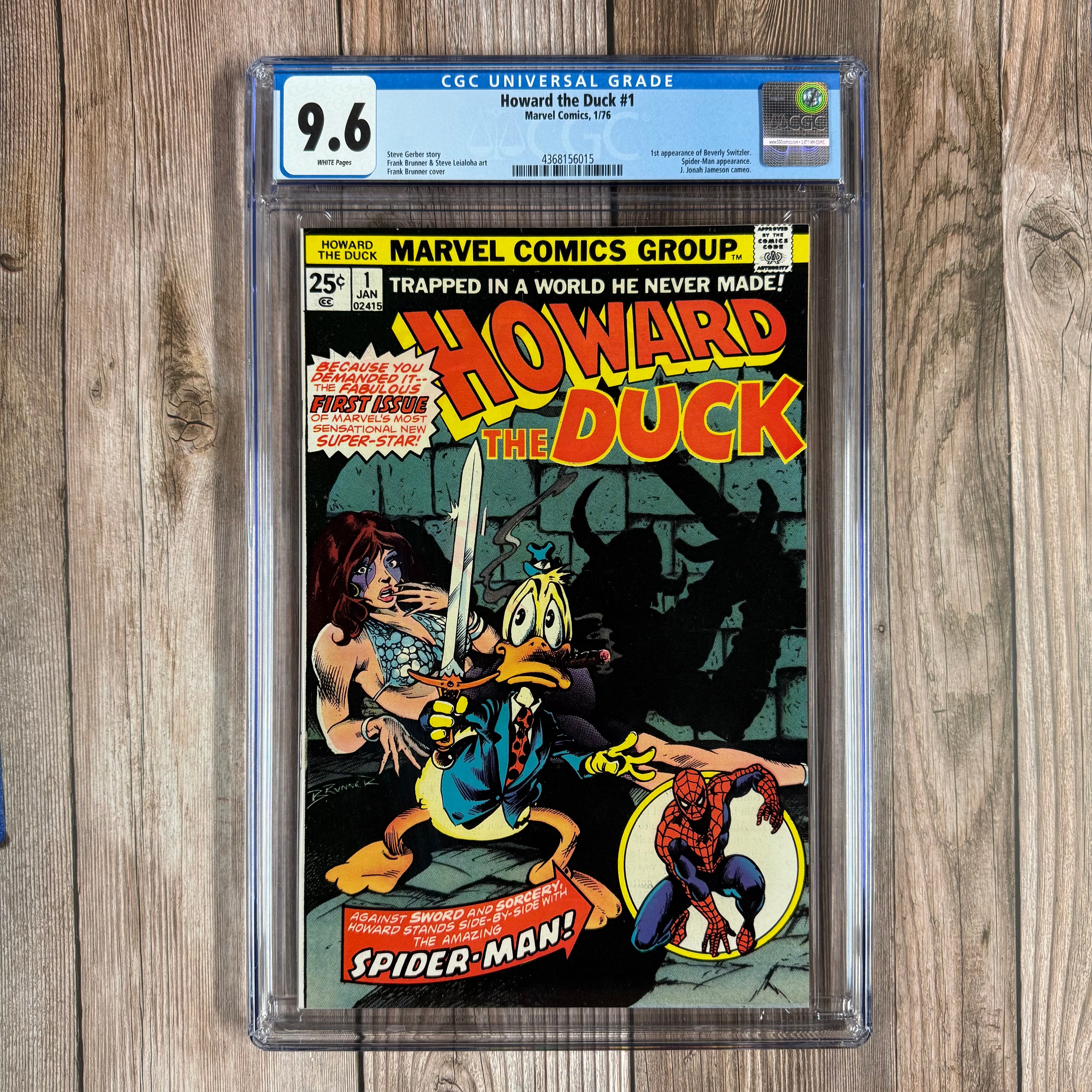 Howard the Duck #1 CGC 9.6 WP 1st solo title featuring Howard the Duck ...