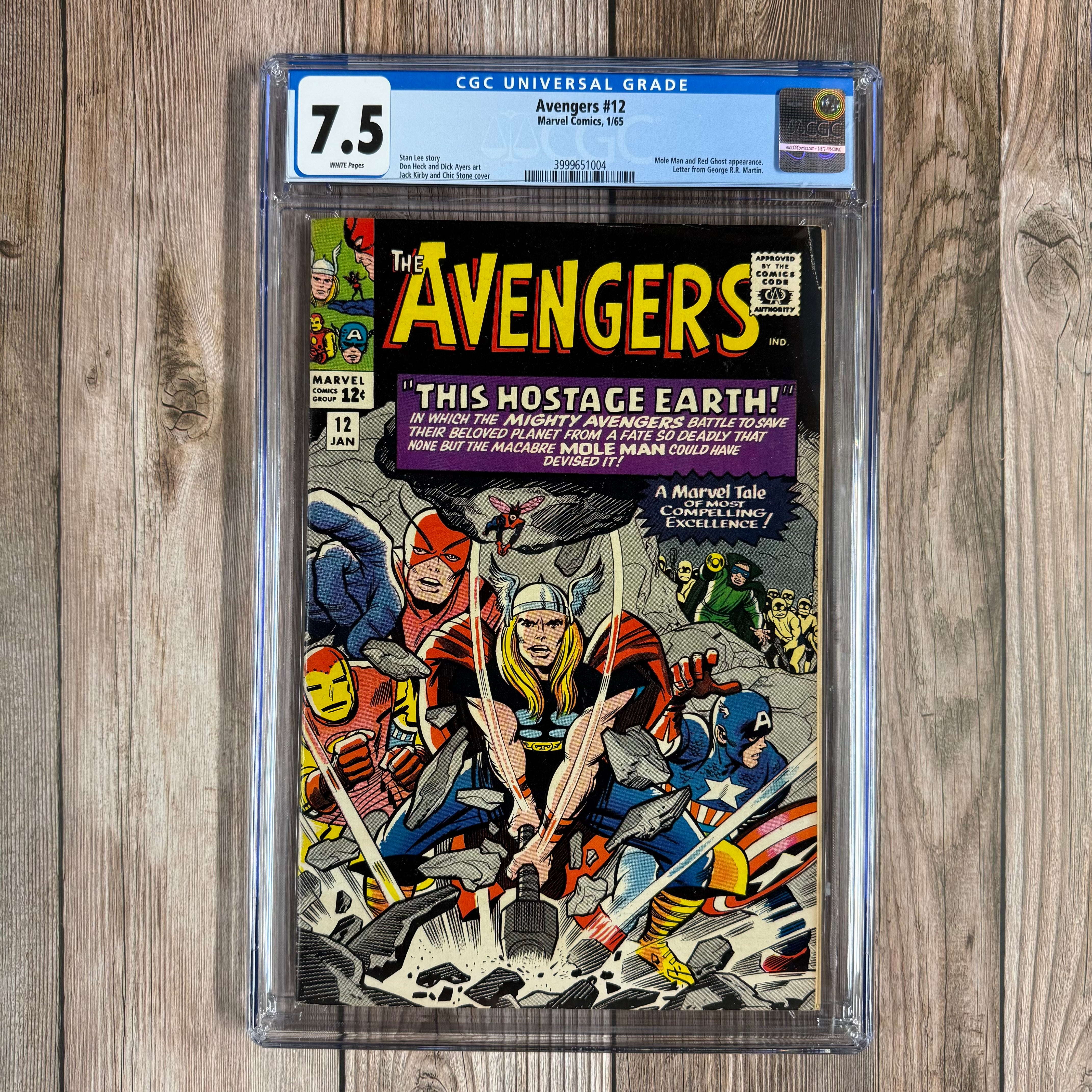 Avengers #12 CGC 7.5 WP Fan letter from George R.R. Martin – Bry's Comics