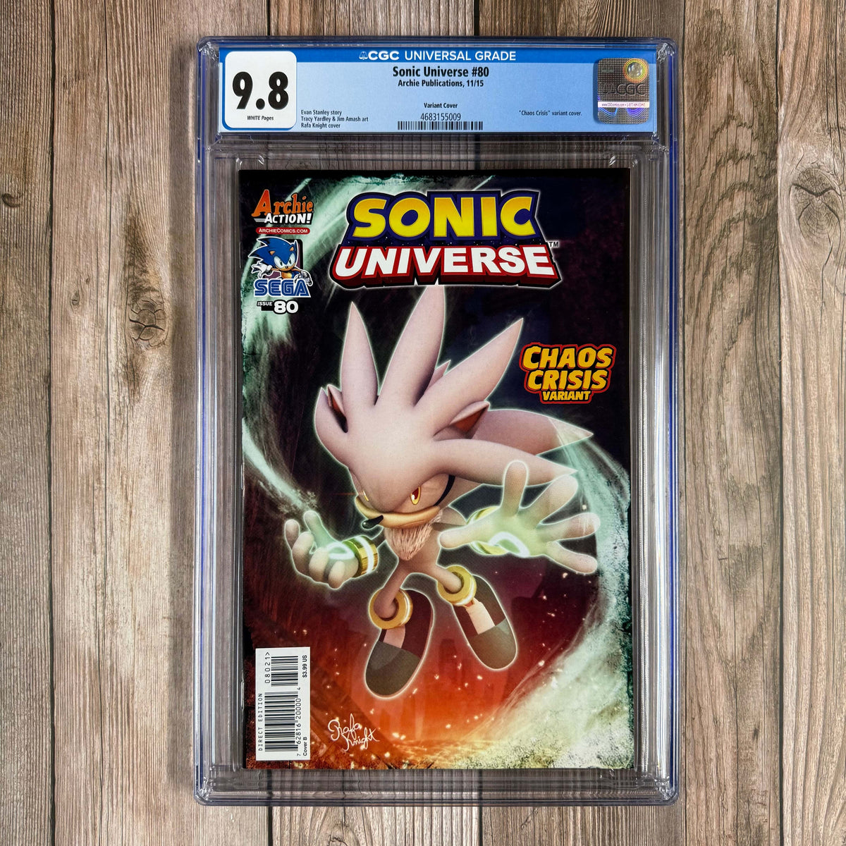 Sonic Universe #80 CGC 9.8 WP "Chaos Crisis" variant cover by Rafa Kni ...